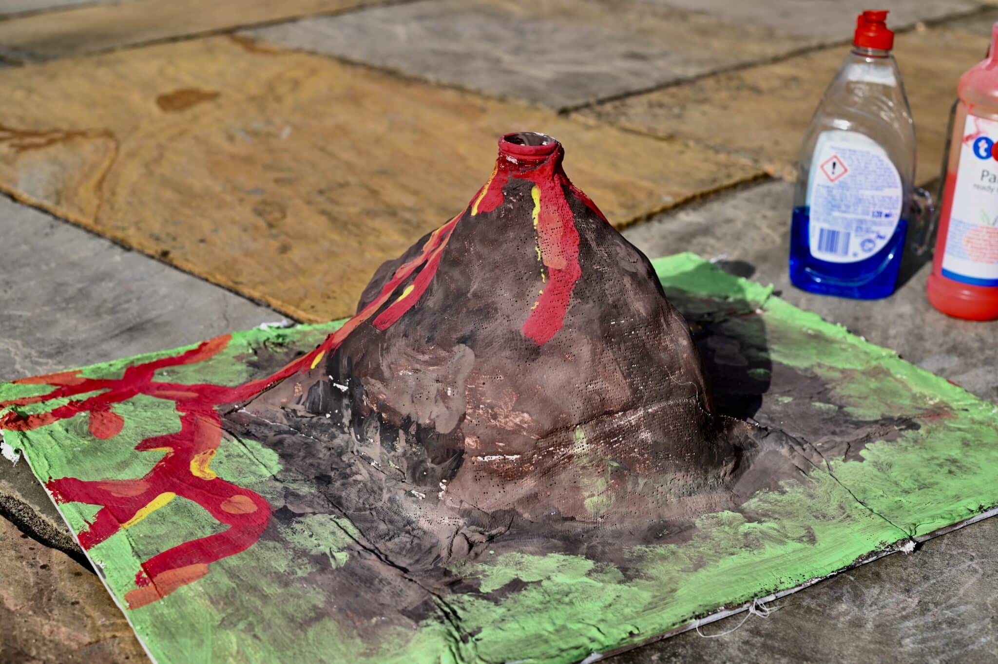 Paper Mache Volcano - Step by Step