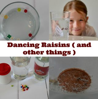 Make a raisin dance - baking soda experiment