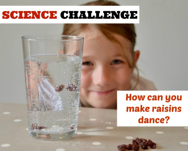 Make a raisin dance - baking soda experiment