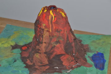 Paper Mache Volcano - Step by Step