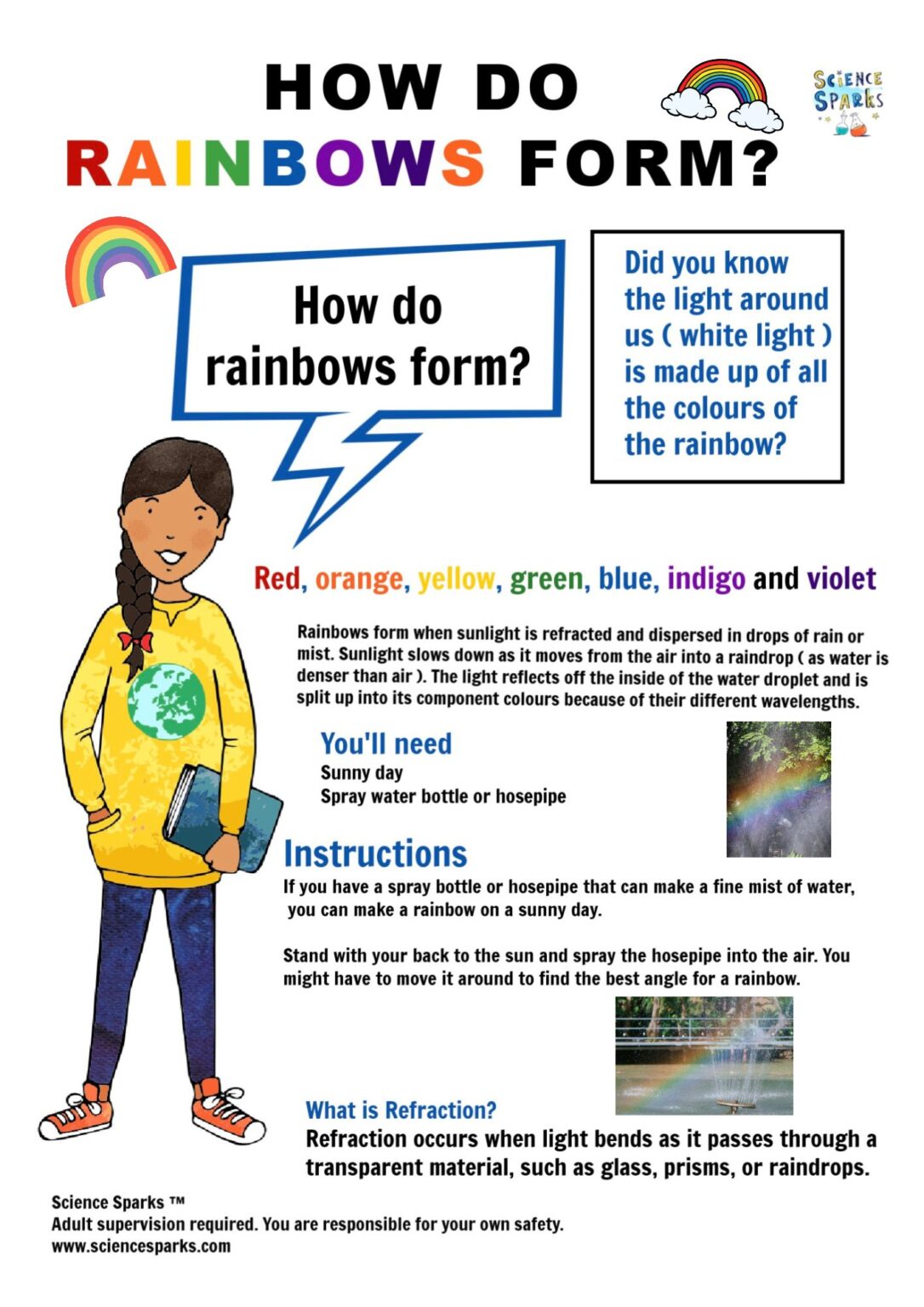 How to Make a Rainbow - Science for Kids - Science Experiments for Kids