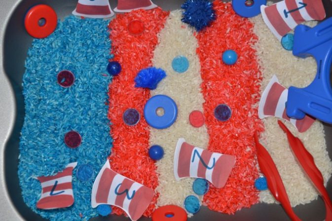 Cat in the Hat Sensory Tray