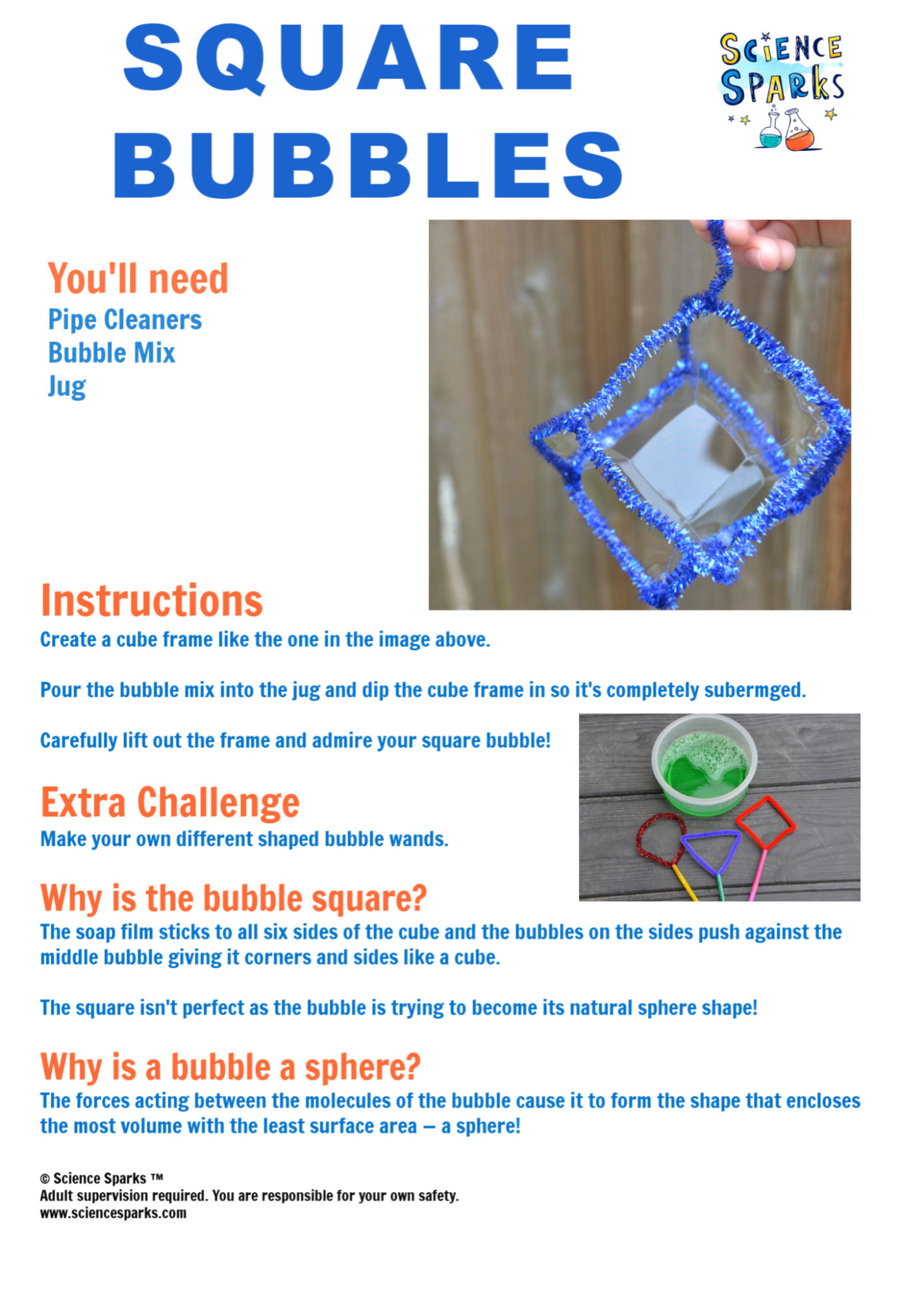 How to make a square bubble - Science for Kids
