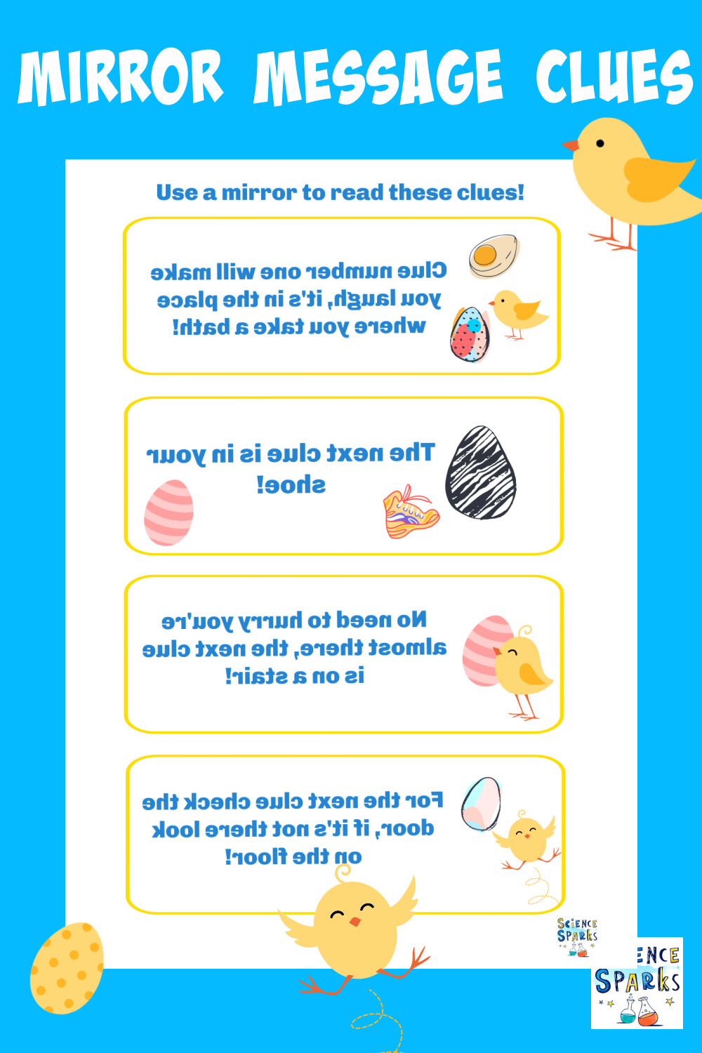 Easter Egg Hunt with Codes Science Experiments for Kids