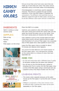 Candy Chromatography - Easy Candy Science for Kids