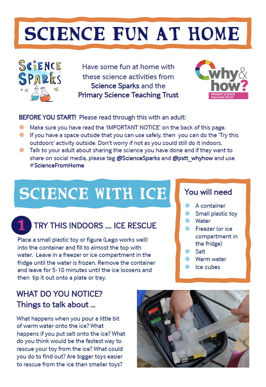 Easy Ideas for Science at Home - Science Sparks