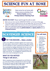 Easy Ideas for Science at Home - Science Sparks