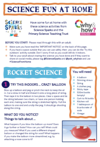 Easy Ideas for Science at Home - Science Sparks