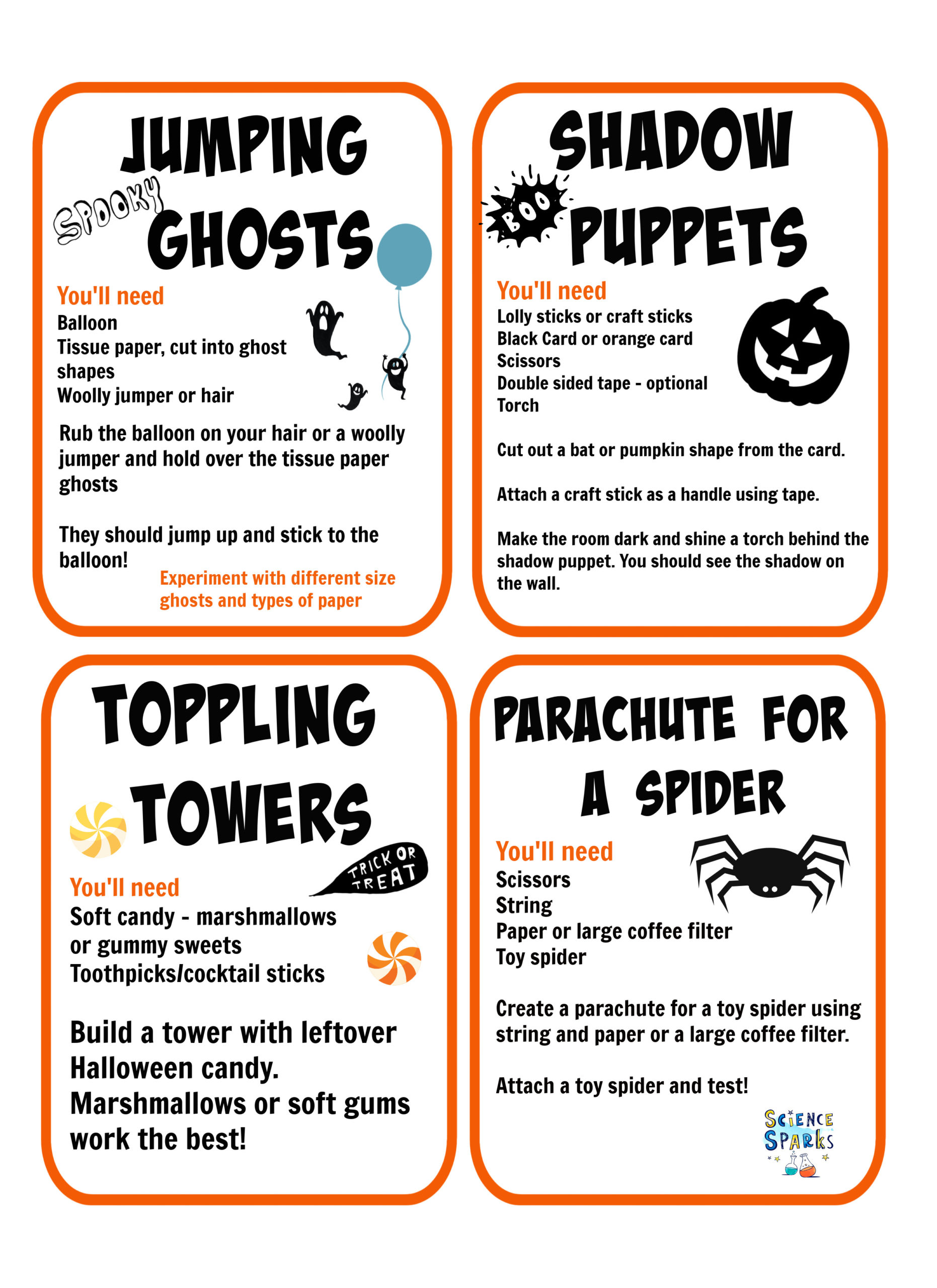 Easy Halloween STEM Challenges for Kids