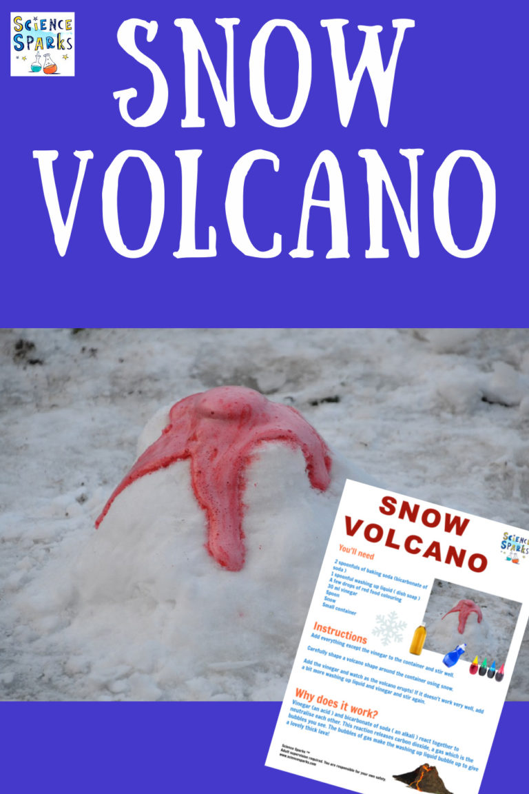 How to Make a Snow Volcano - Winter Science for Kids