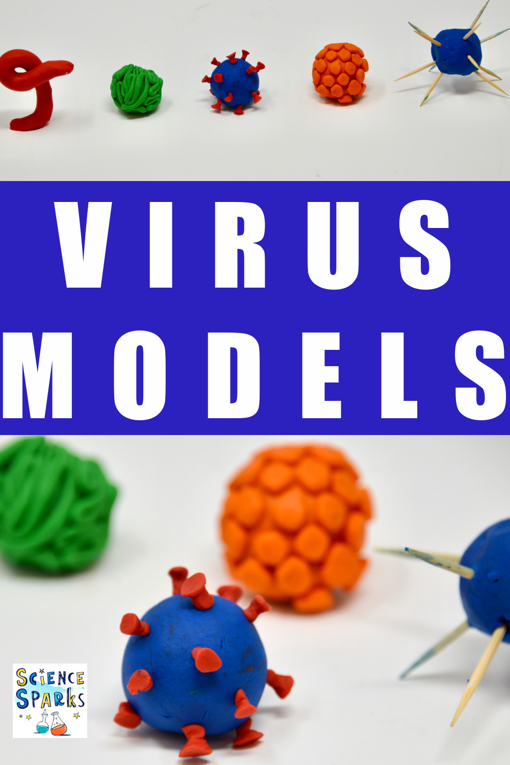 Easy Virus Models - Playdough Models of Ebola, Papillomavirus, ZIKA