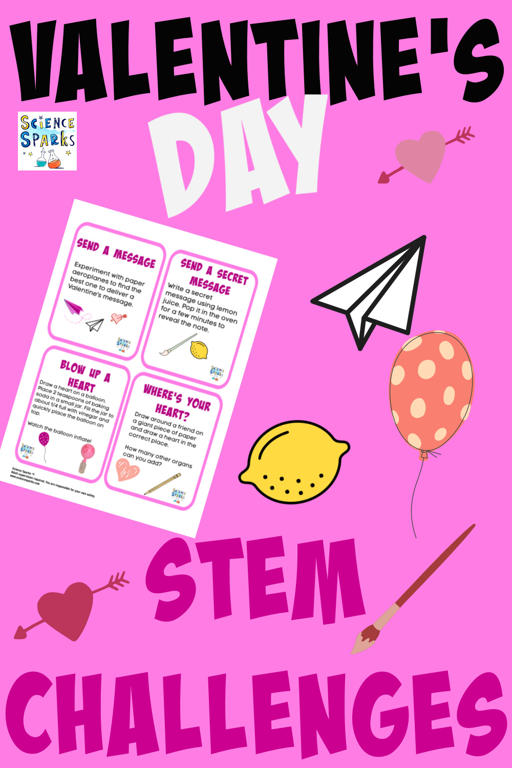 Last Minute Valentine STEM Challenges