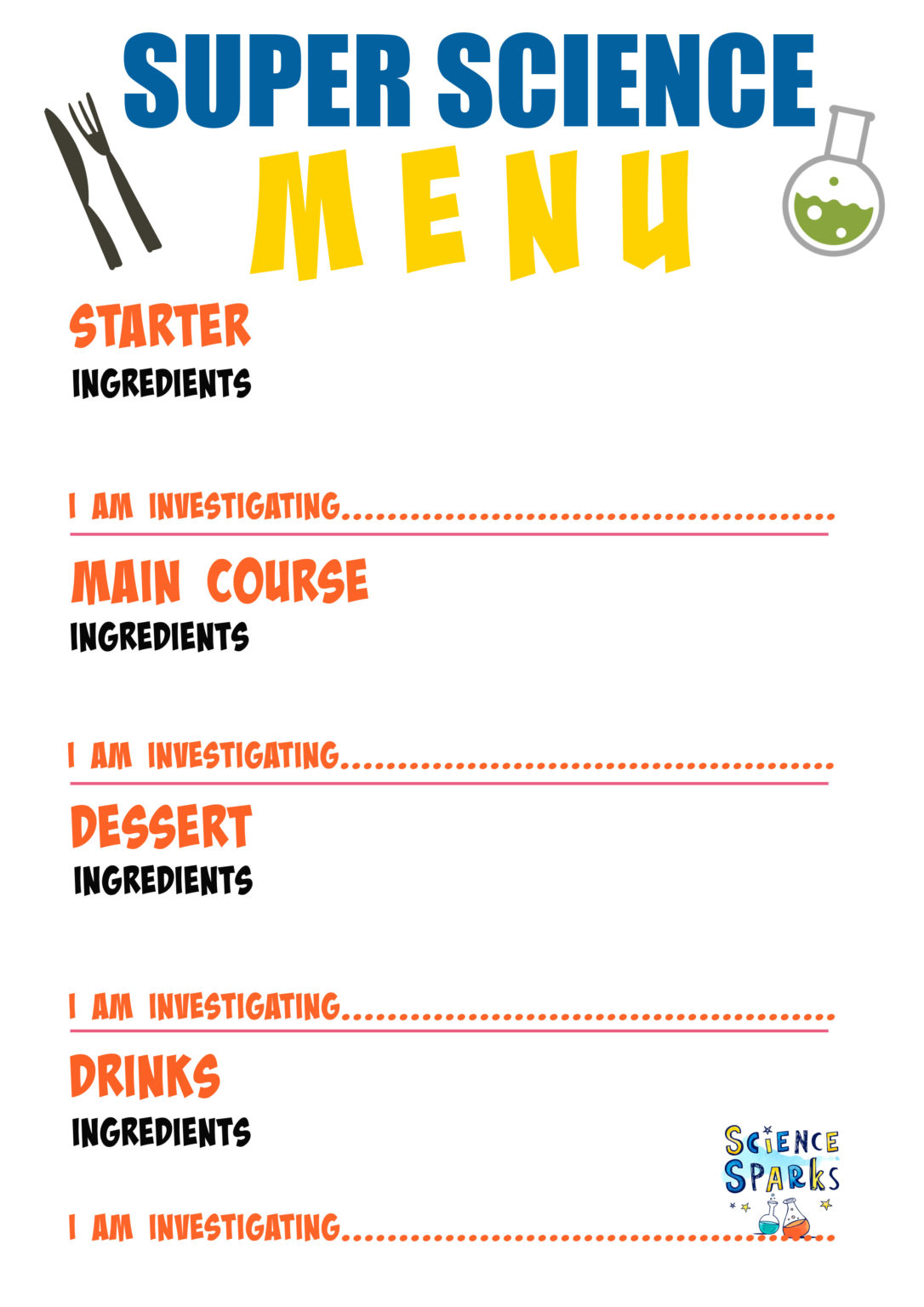 A Three Course Meal of Science Experiments