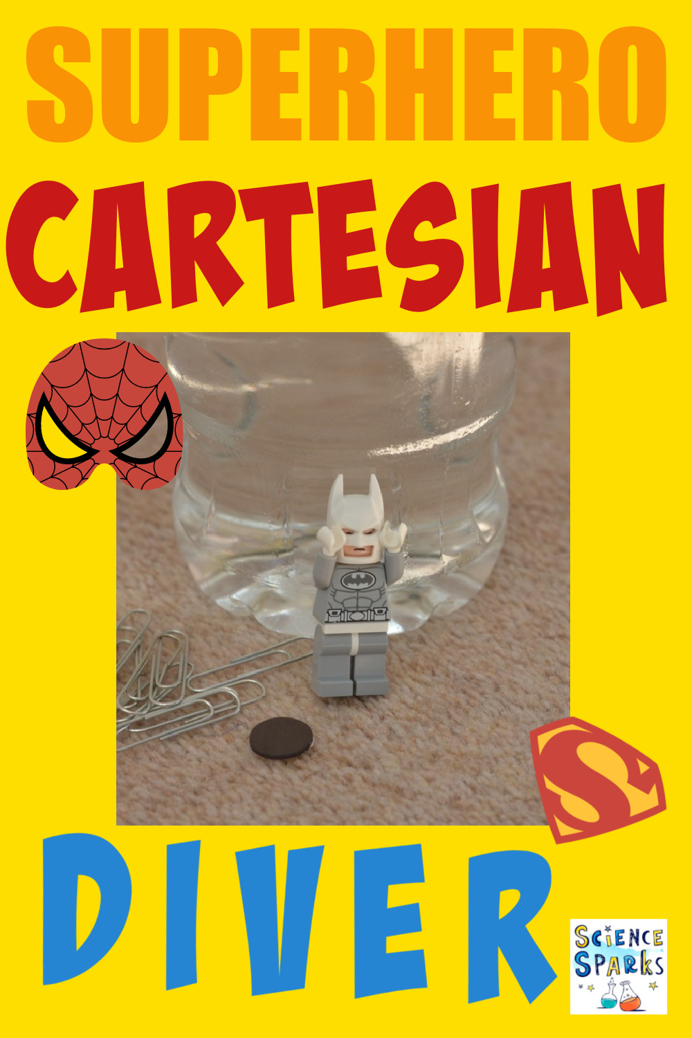 How to make a cartesian diver - superhero themed
