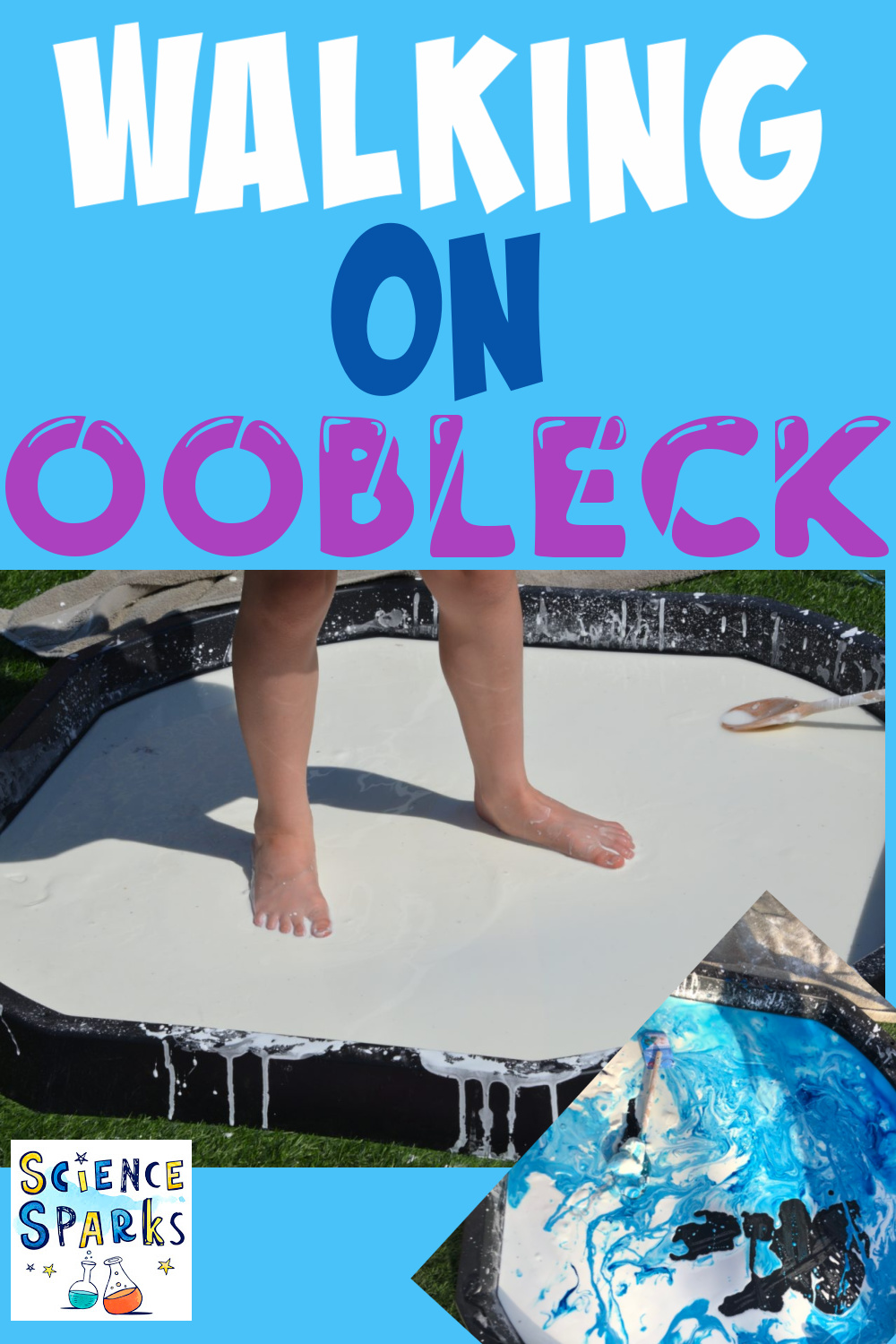 Giant Oobleck Tray - Walking on Oobleck