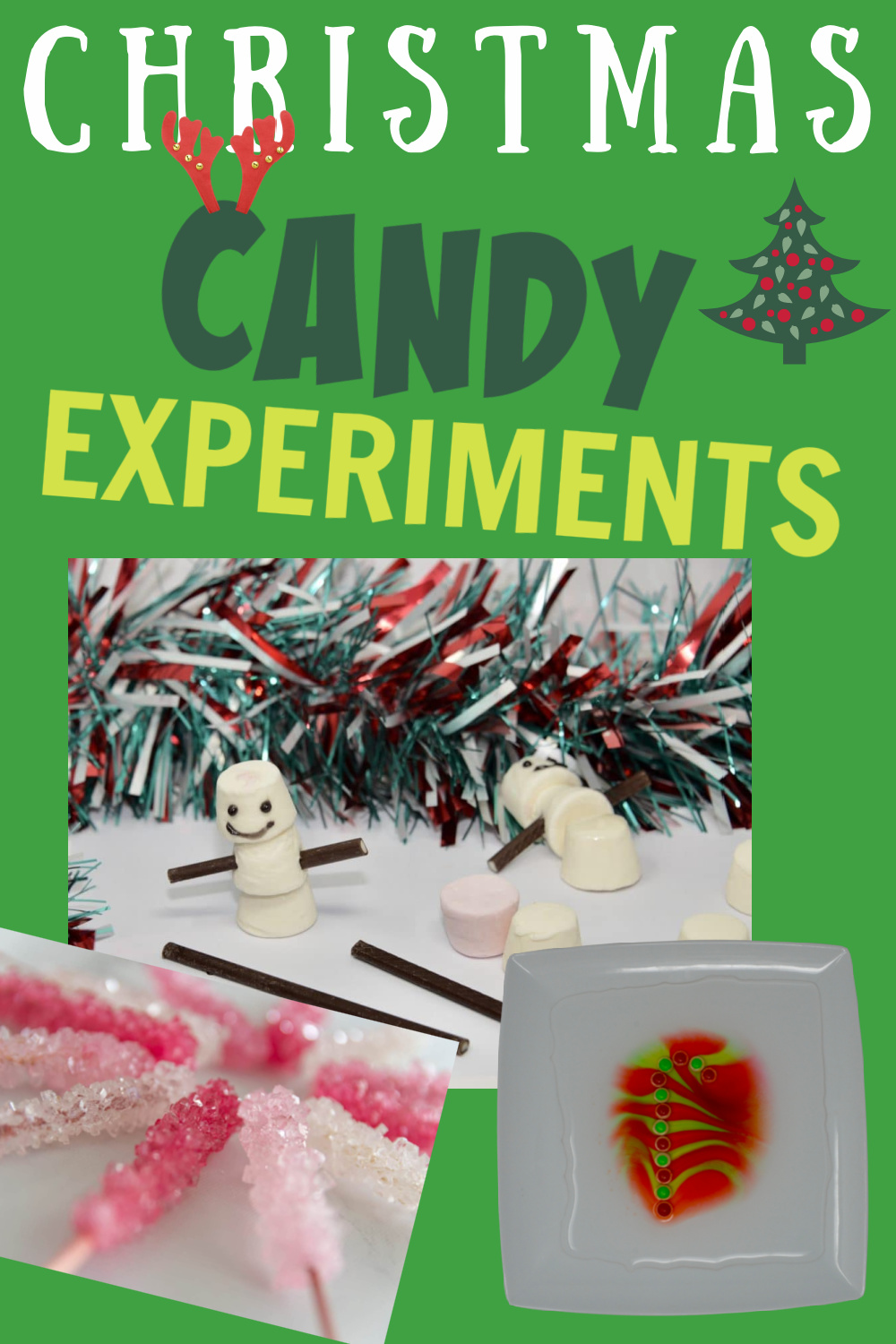 Easy Christmas Candy Experiments - Edible Christmas Science for Kids