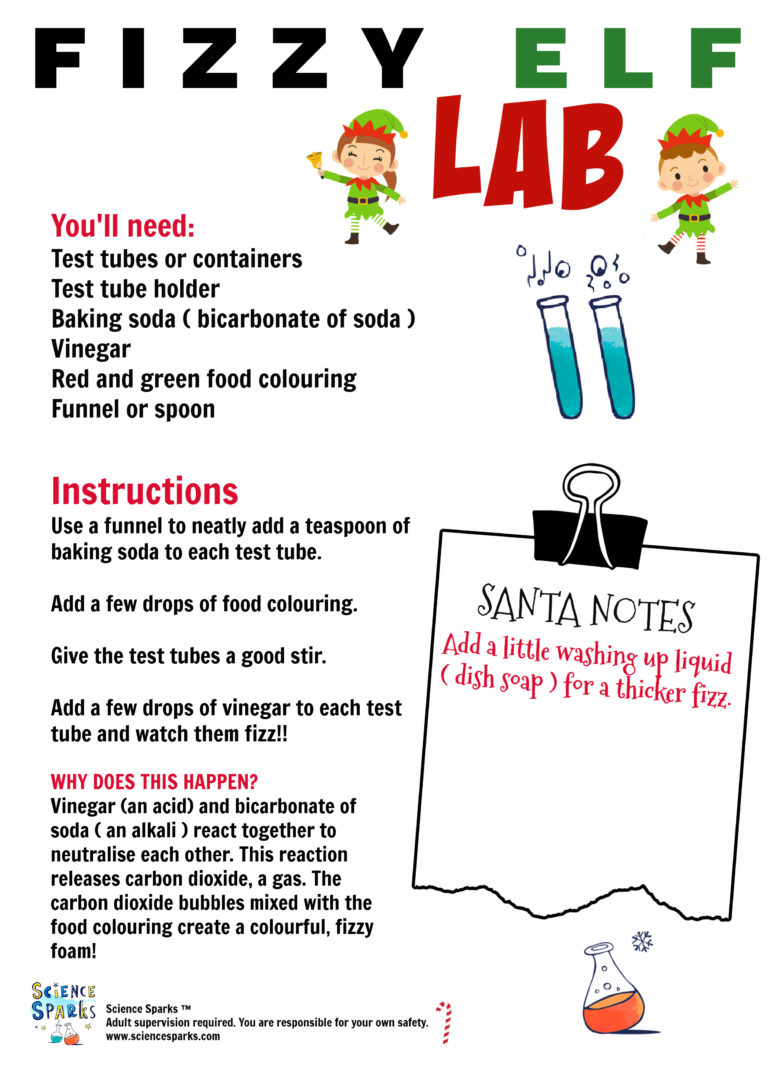 Christmas Science Experiments - Fizzy Elf Laboratory