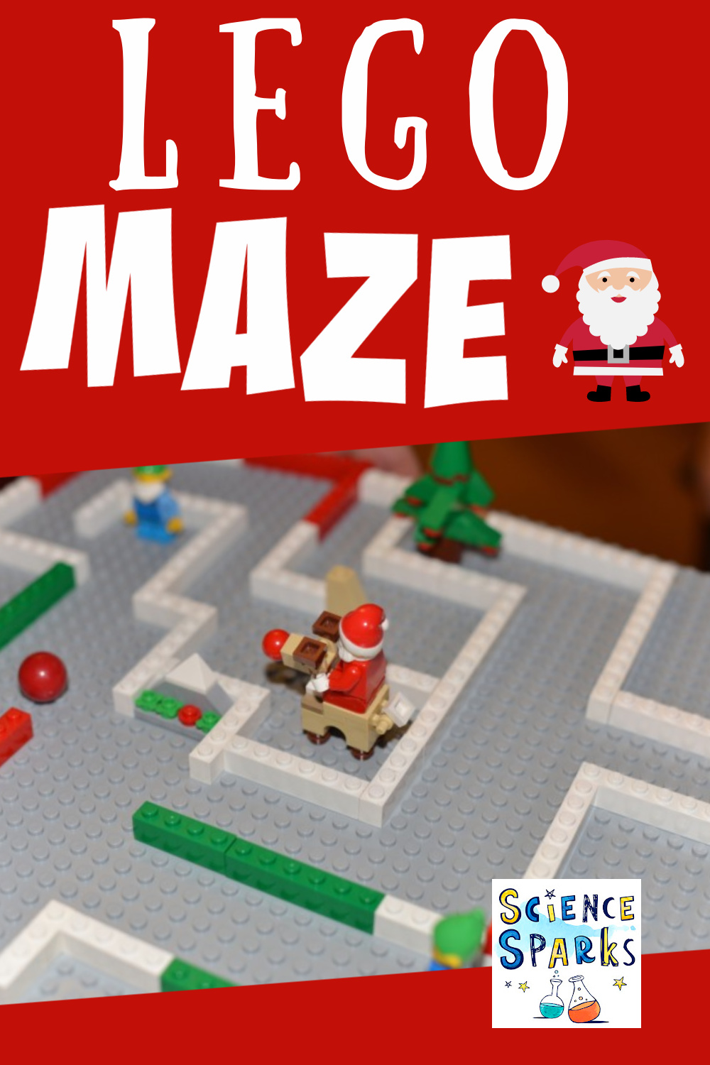 Christmas LEGO Maze - Christmas Activities for Kids