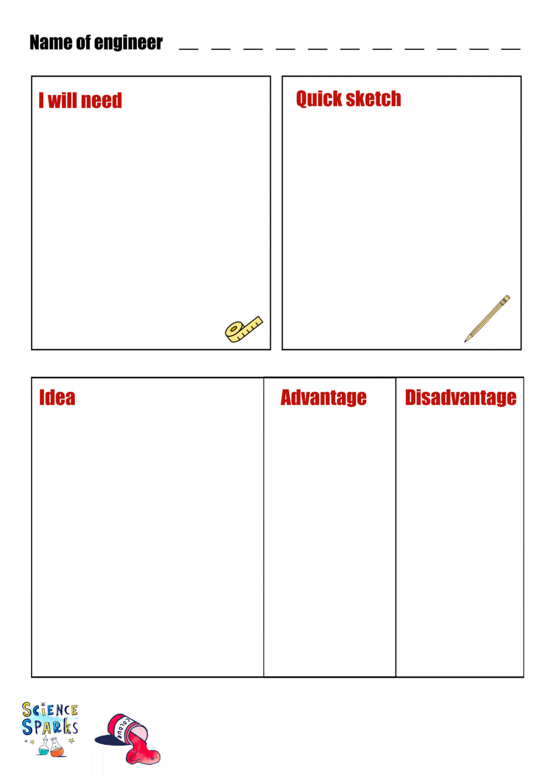 FREE STEM Challenge Templates for Kids