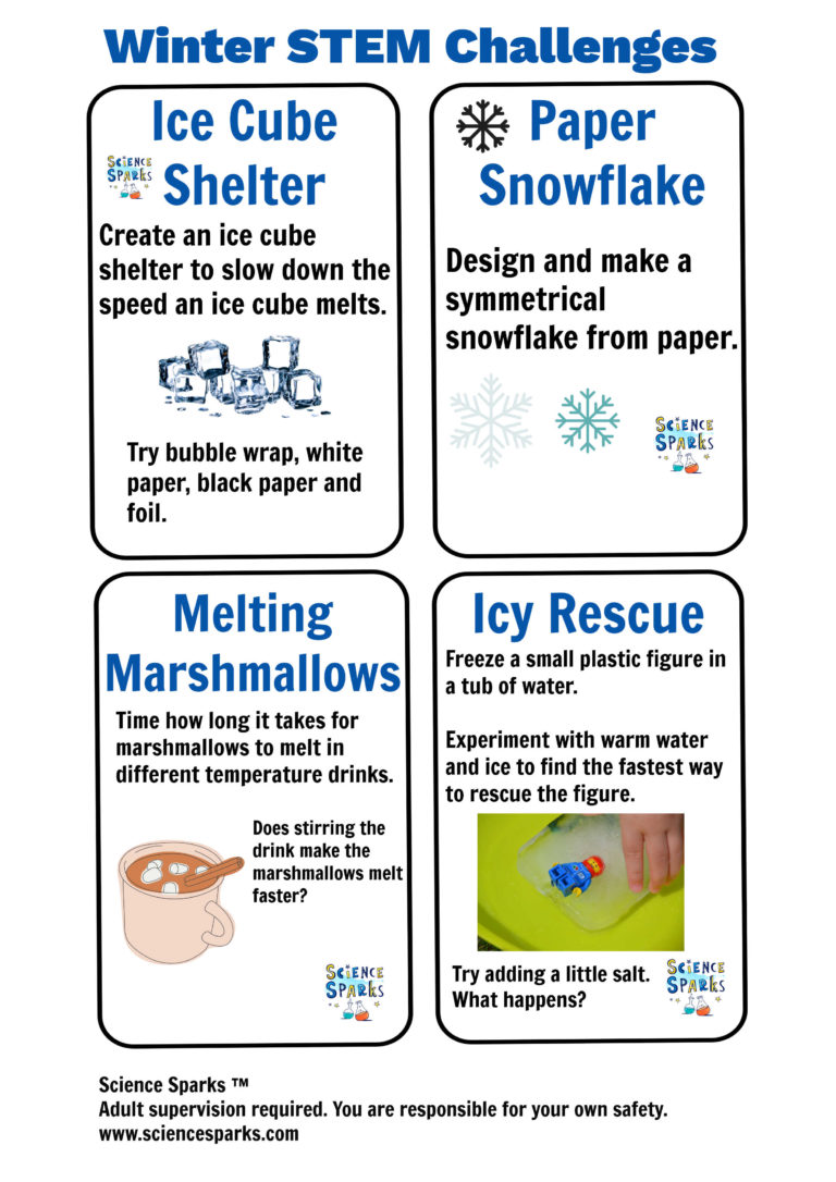 Winter Science Experiments and STEM Challenges