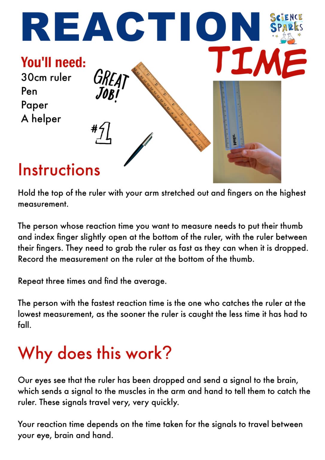 How to Test your Reaction Time - Science for Kids