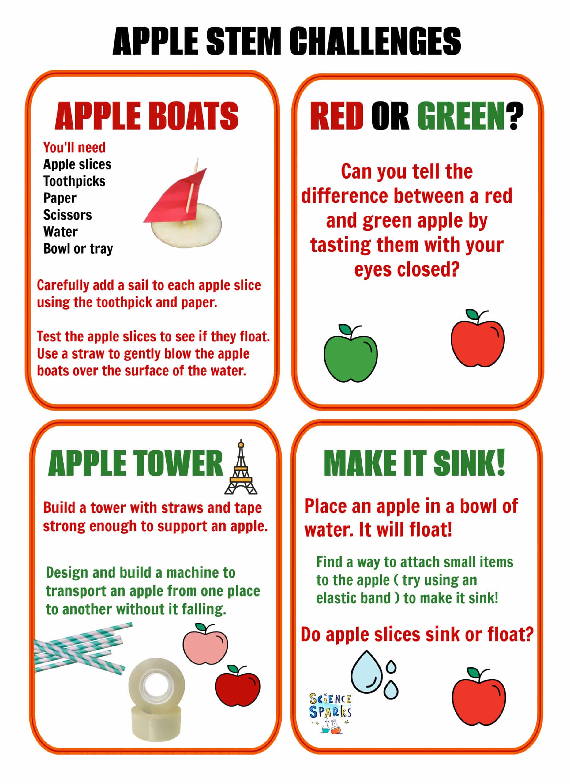 Apple Science Experiments and STEM Challenges