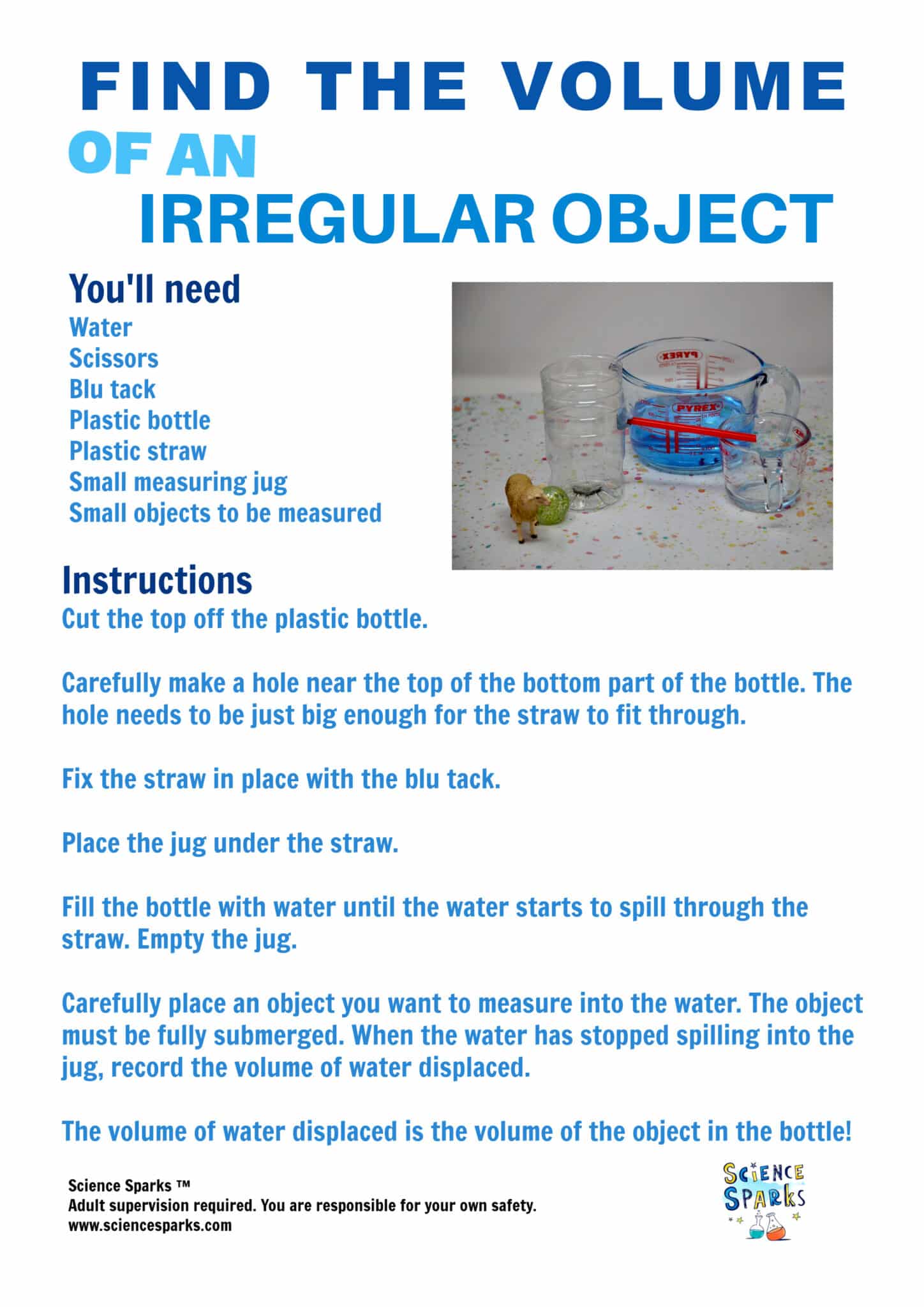 Find the volume of an irregular object