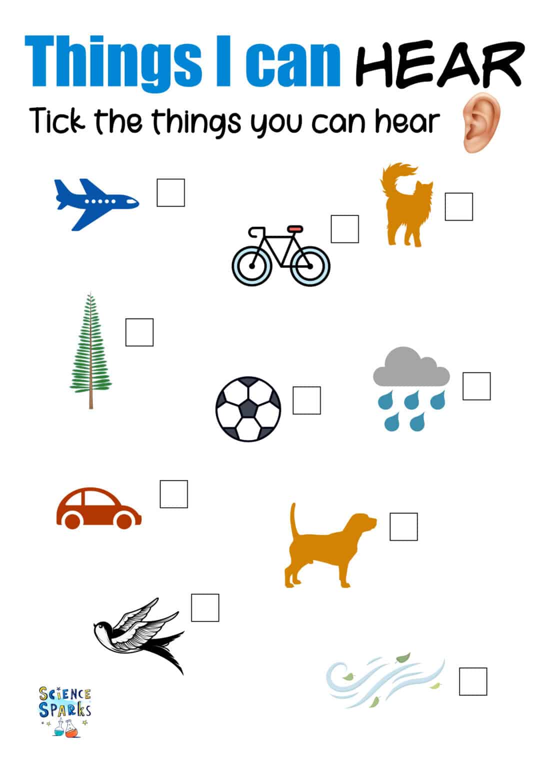 Things I Can Hear Worksheet