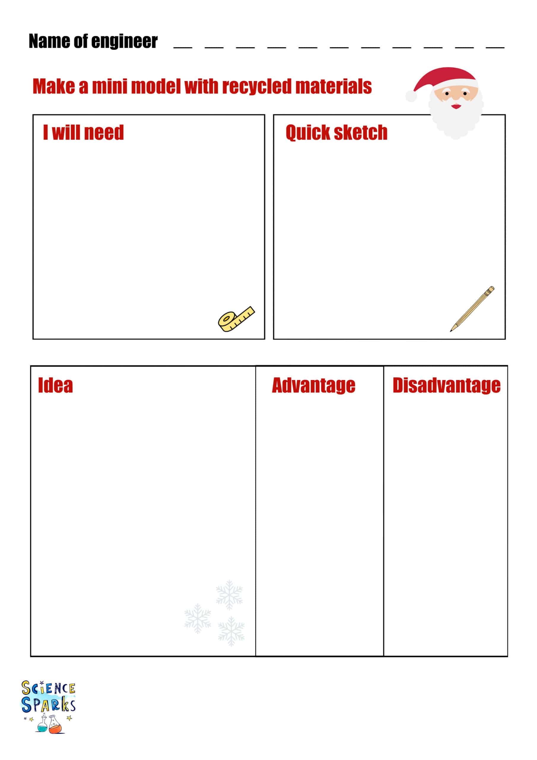Build a Snowshoe for Santa - STEM Challenge