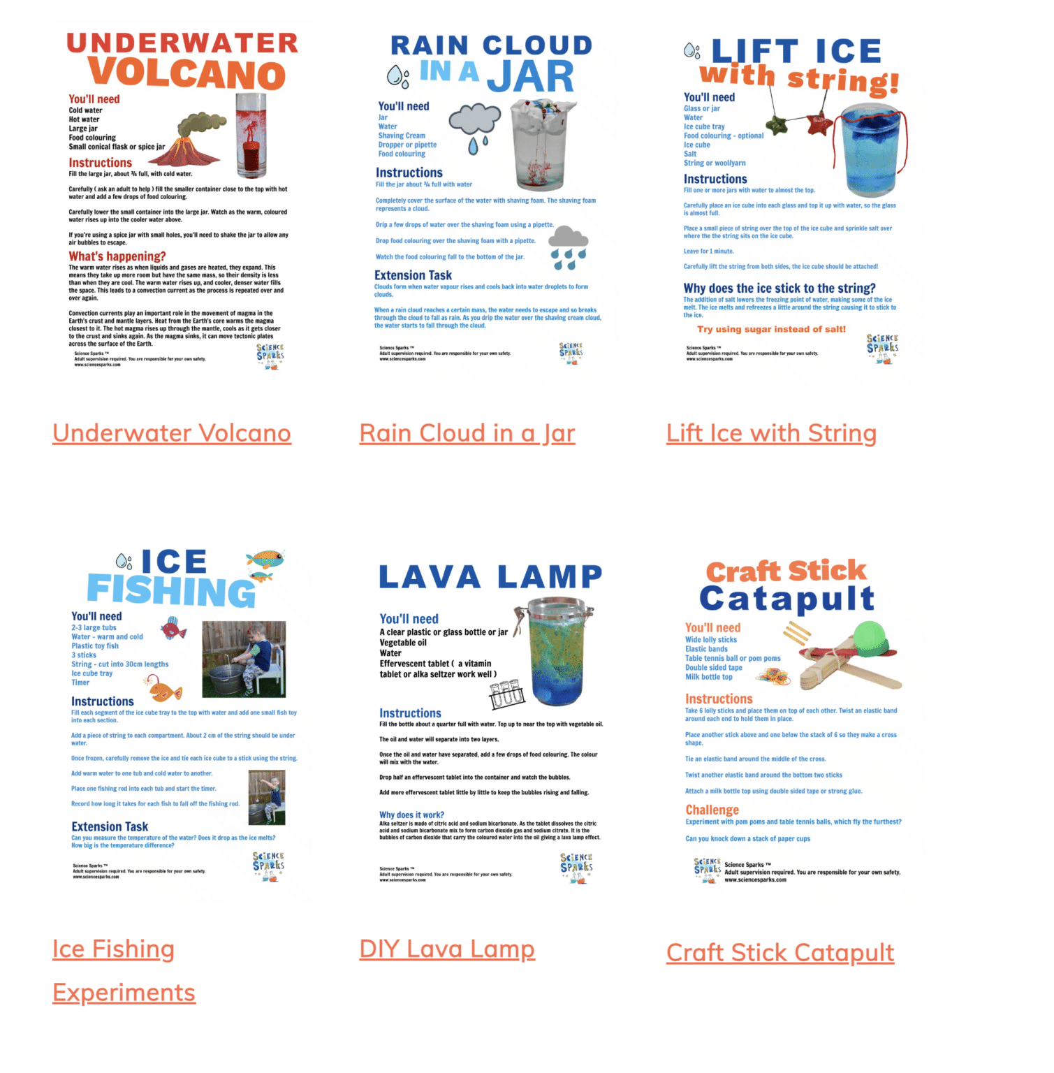 Easy Ideas for Science at Home - Science Sparks