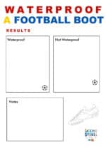 Waterproof a Football Boot Science Investigation