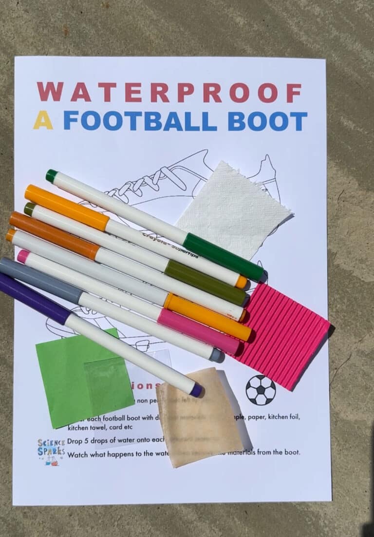 Waterproof a Football Boot Science Investigation