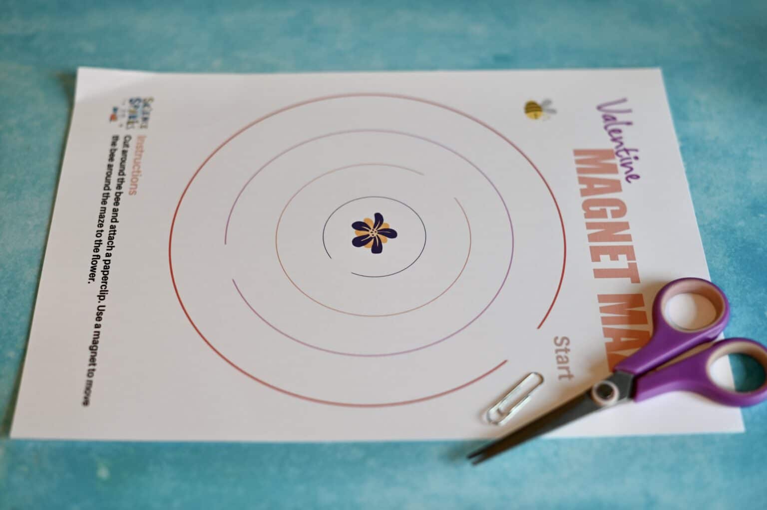 Valentine Magnet Maze STEM Challenge