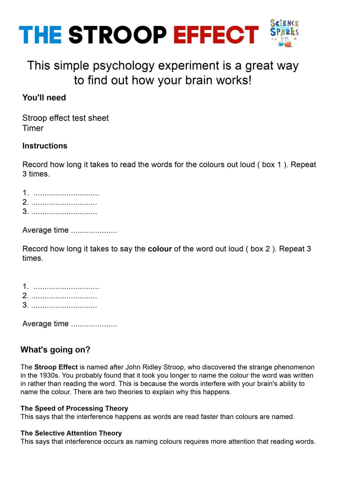 Stroop Effect Experiment