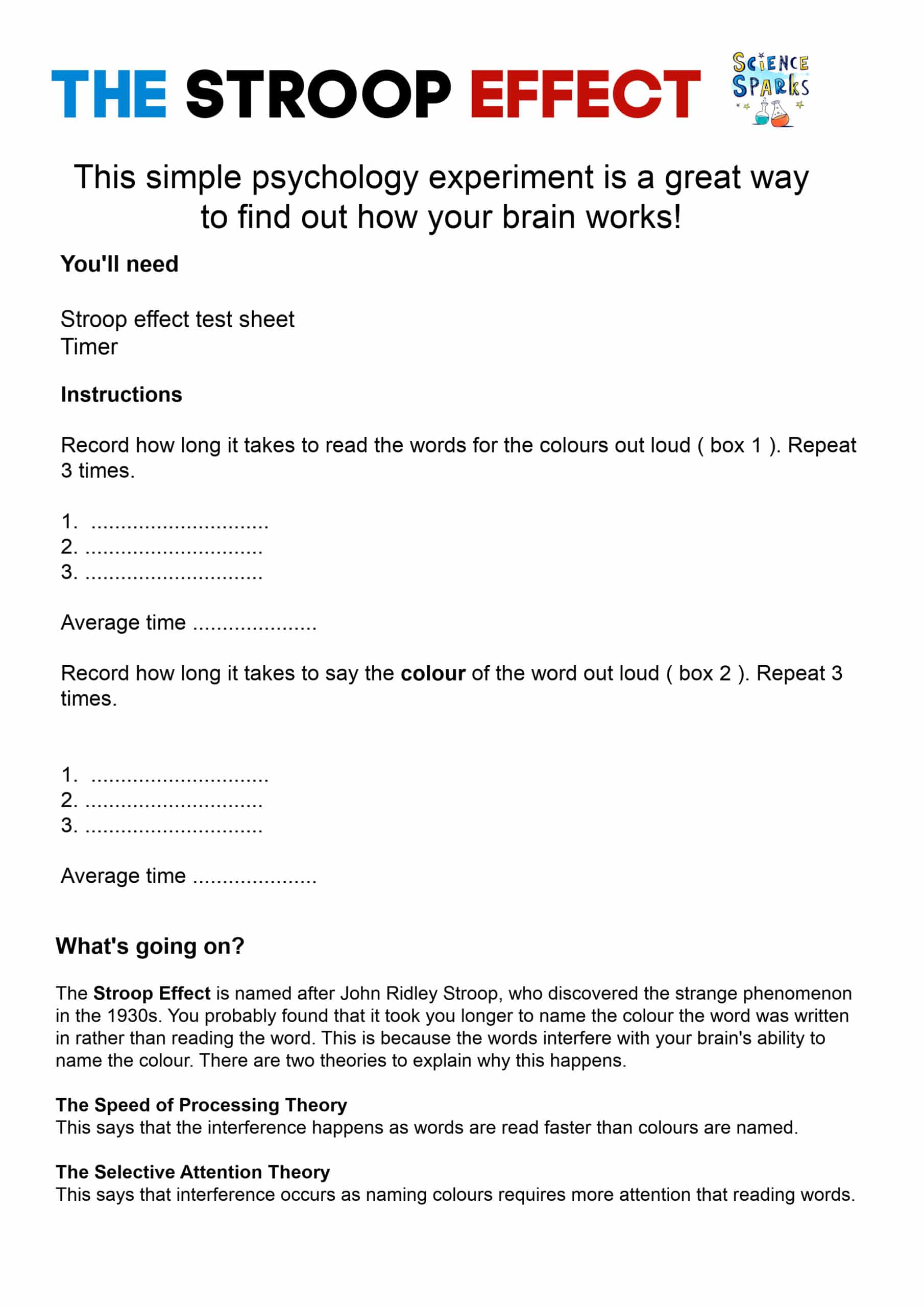 Stroop Effect Experiment