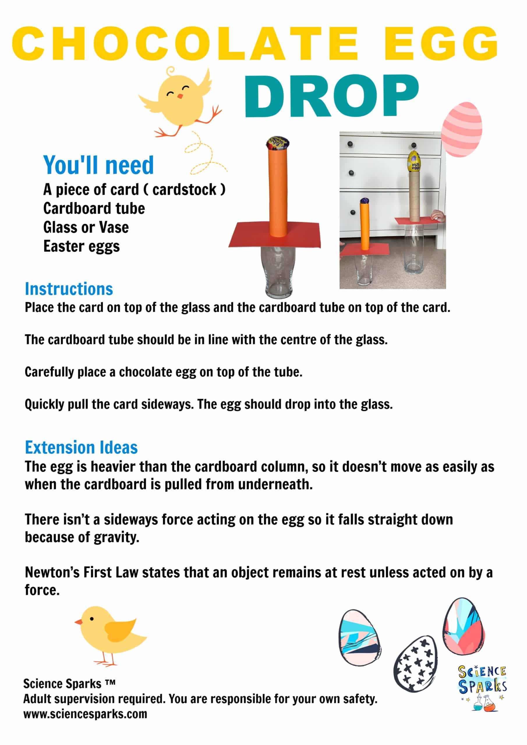 Exploring Newton's First Law with Easter Eggs