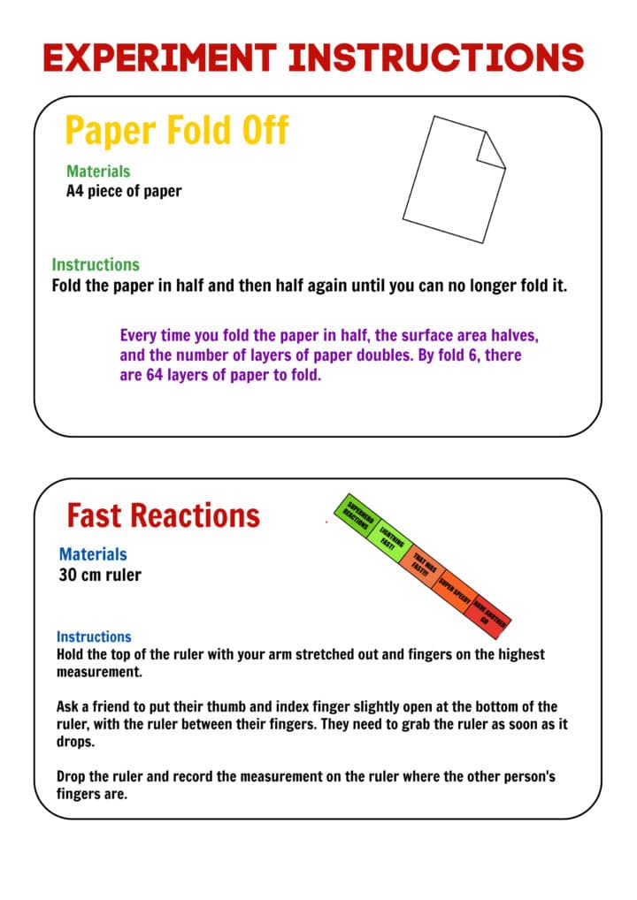 Science Experiment Fortune Teller