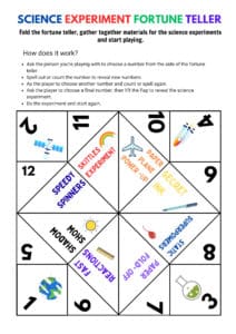 Science Experiment Fortune Teller