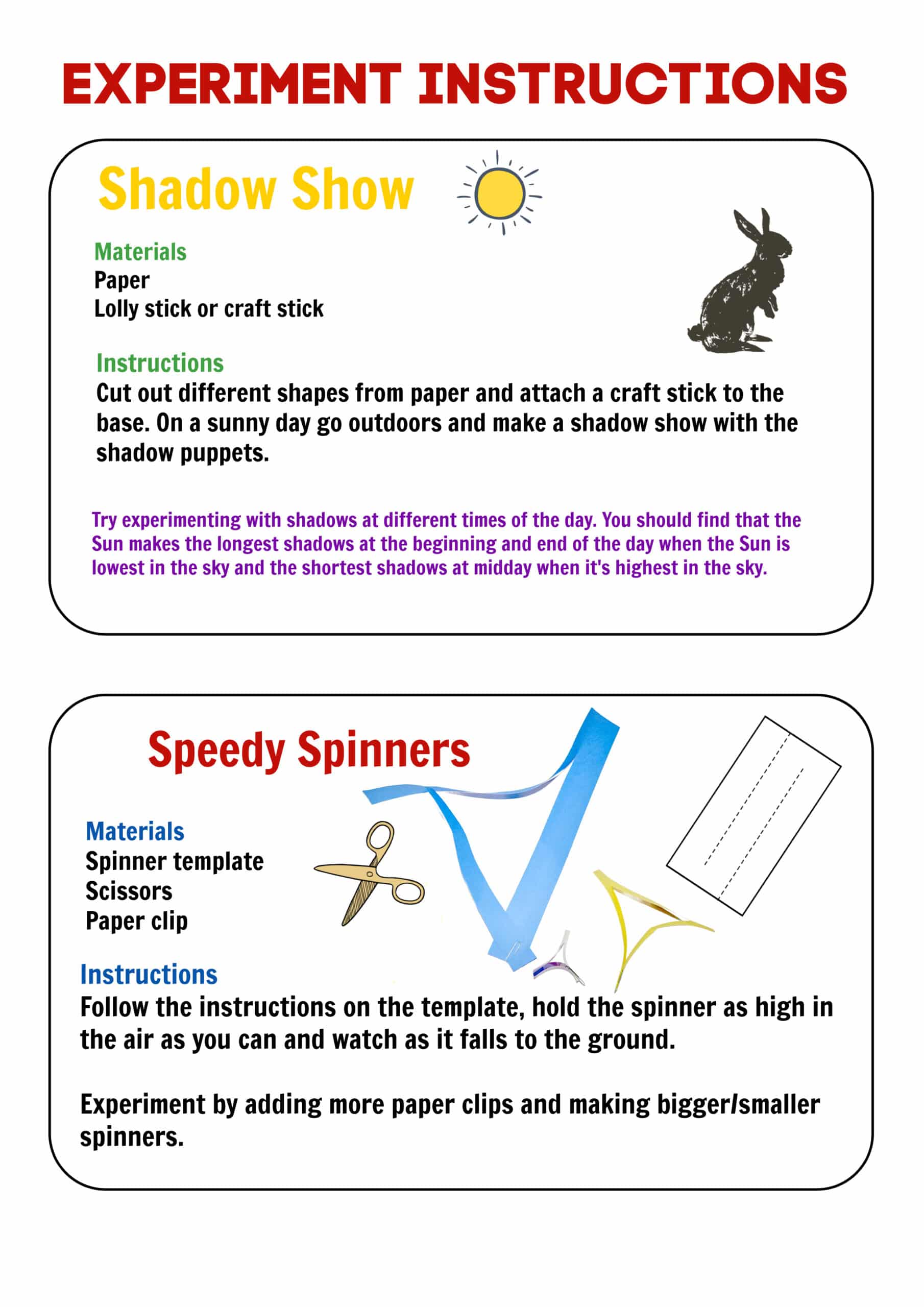Science Experiment Fortune Teller