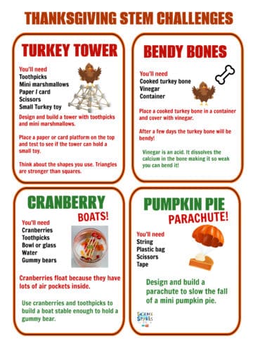 Easy Thanksgiving STEM Challenges